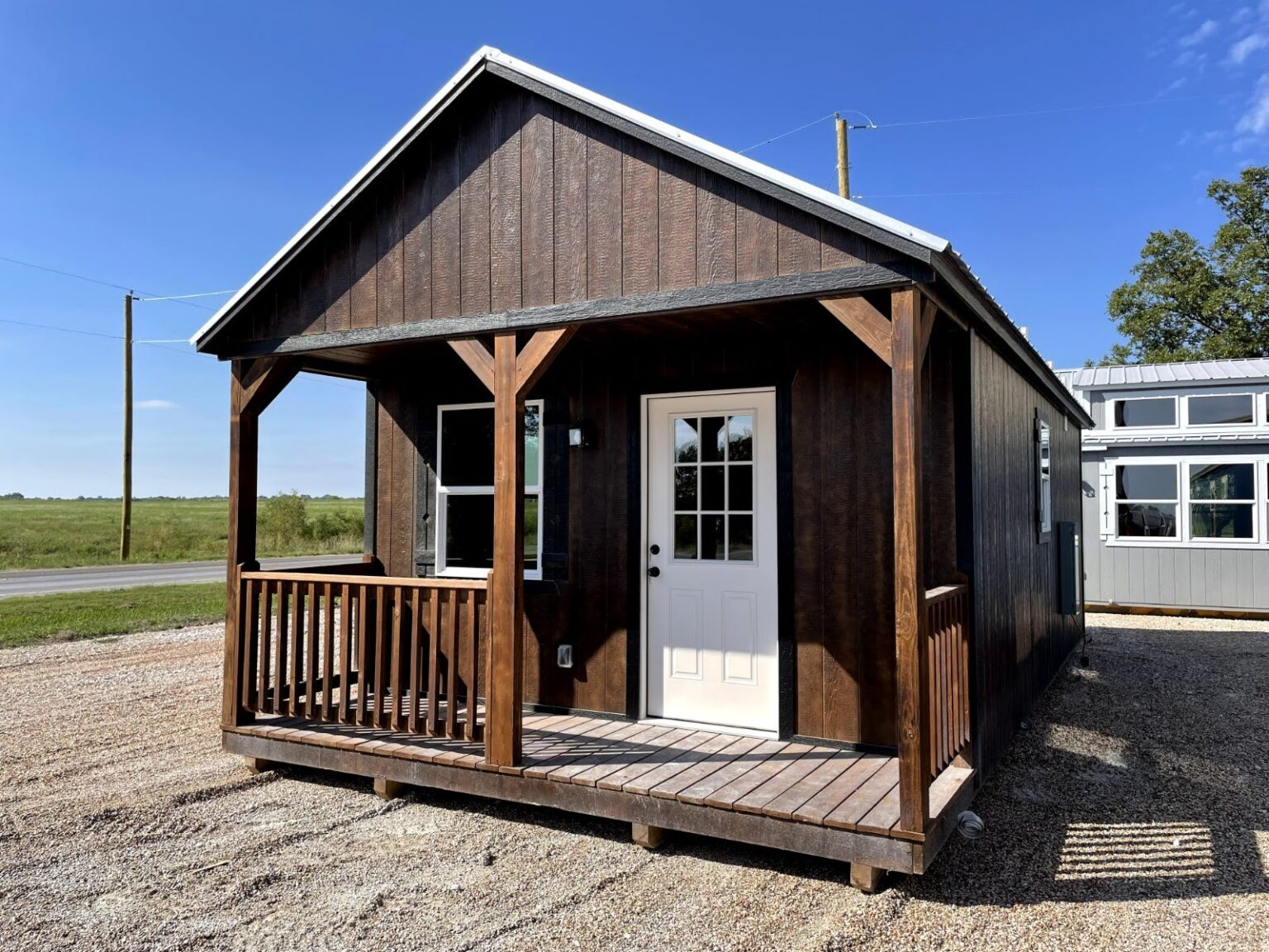 14x28 Porch Cabin – 1 Bed, 1 Bath Tiny Home | Wolf Valley Homes